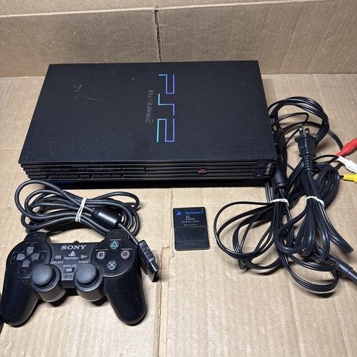 Sony PlayStation 2 PS2 Fat Console - Cables + Controller + Memory Card ...