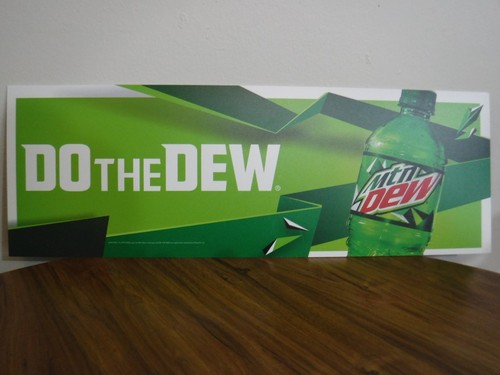 Two 7x20.5" original Mountain Dew/Do The Dew/Rewards cardboard soda ...