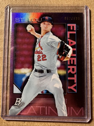 Jack Flaherty Bowman Platinum PINK Parallel Baseball Card #/199 StL ...