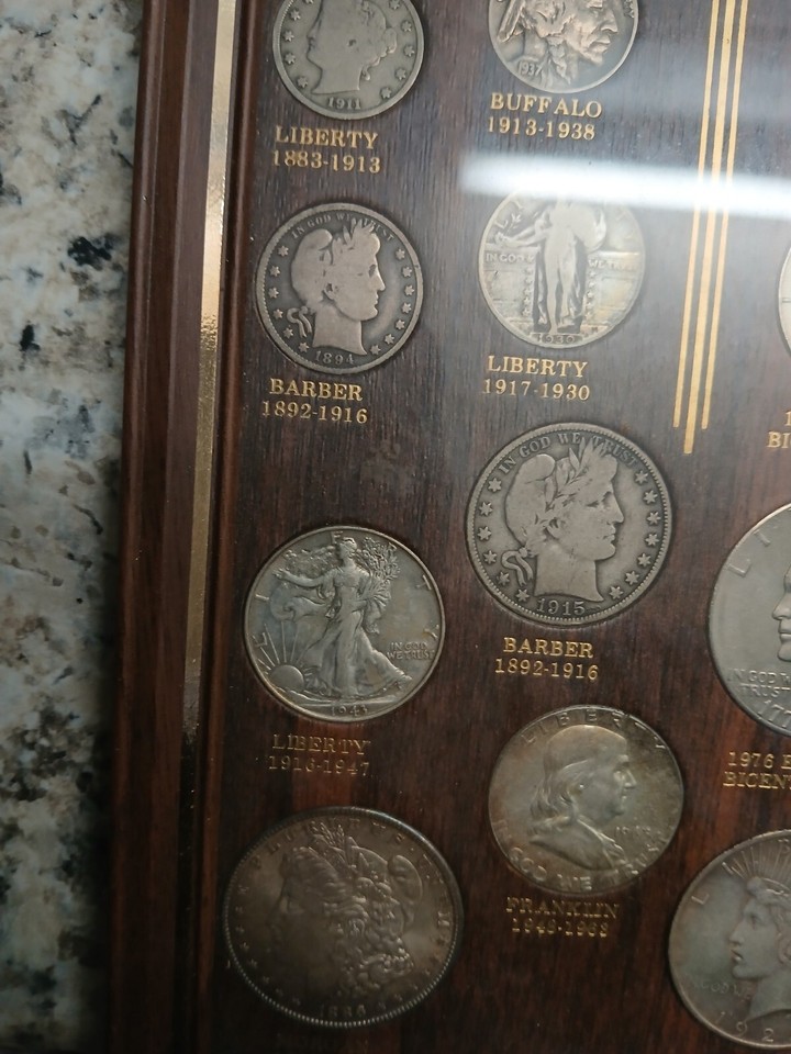 U.S. 20th Century Type Coin Set in Display folder 28 COIN SET w/ MORGAN ...