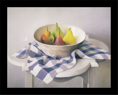 FRAMED Bowl Of Pears by Peter Colvin 10x8 Still Life Art Print Poster ...