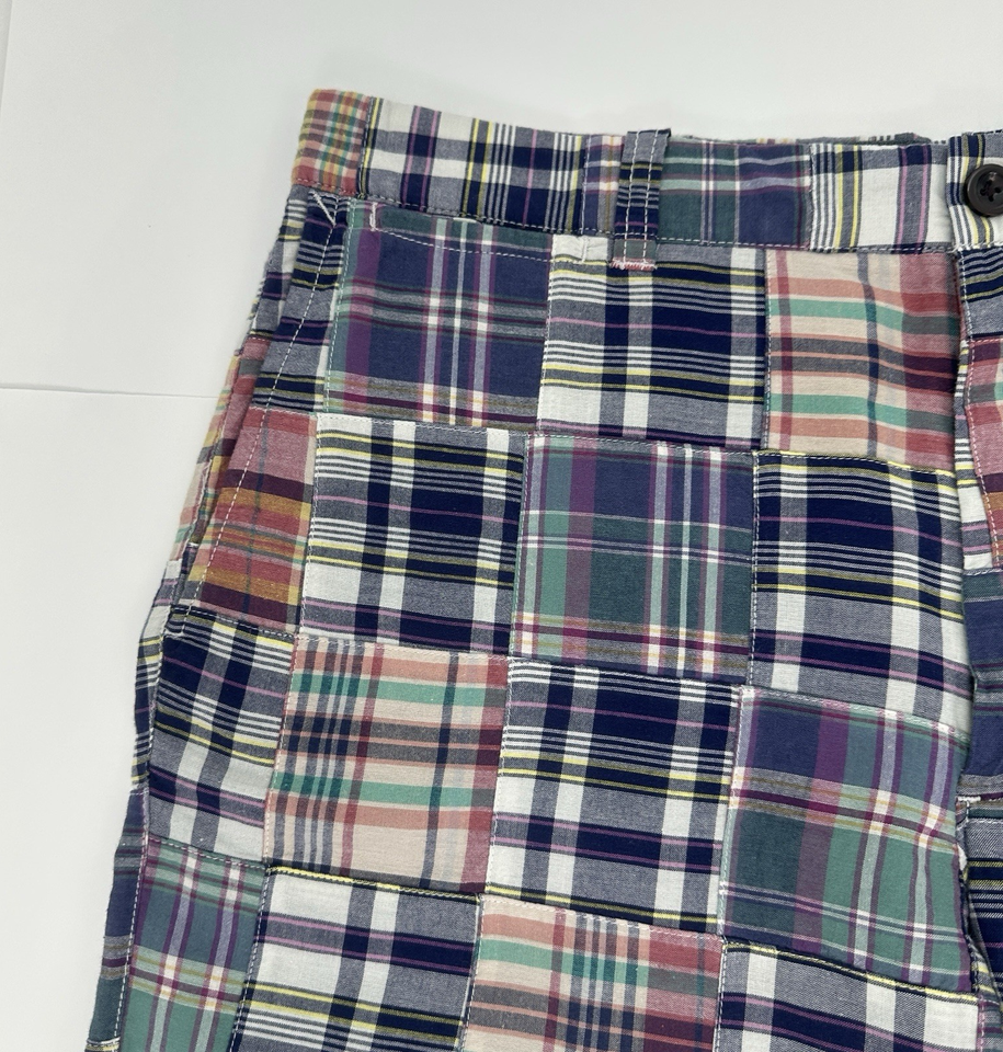 J. Crew Plaid Short Mens Sz 36 Multi Color Plaid patchwork Cotton ...