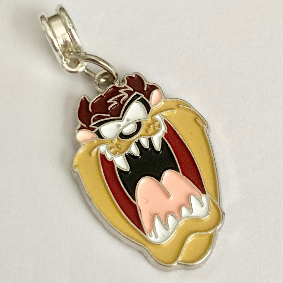 Taz Tas Tasmanian Devil Charm European Bead Bracelet Warner Bros Looney ...