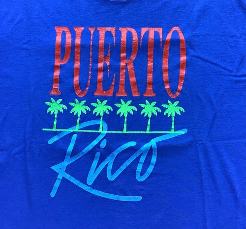 Vtg 90s Puerto Rico T Shirt Palm Trees Beach Spell Out Single Stitch ...