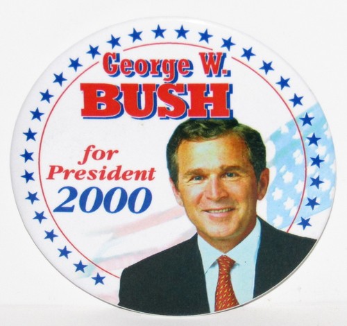 GEORGE W. BUSH FOR PRESIDENT 2000 POLITICAL CAMPAIGN PINBACK BUTTON | eBay