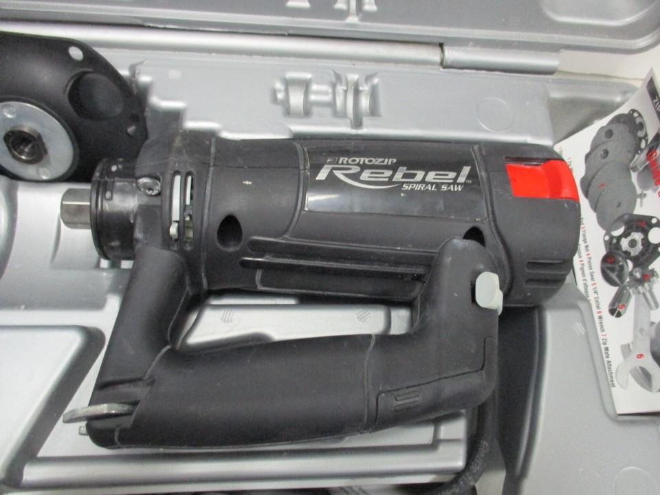 RotoZip REBEL Spiral Saw REB01 Type 1 Rotary Tool Drill Router ~Case ...