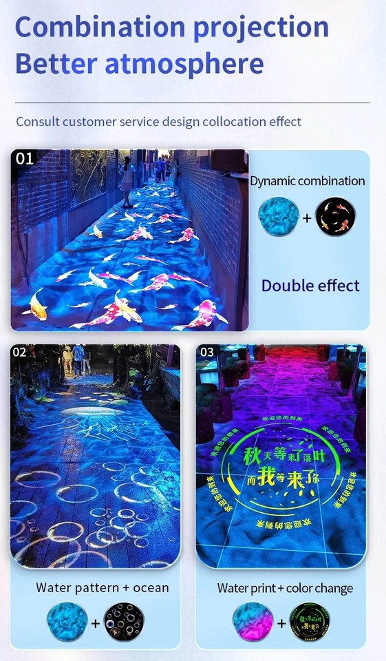 40W-600W Waterproof Outdoor Water Wave Ripple Ocean Effect GOBO Light ...