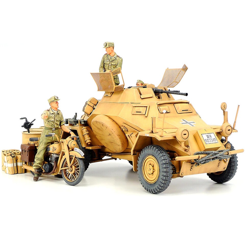 Tamiya 35286 German Armoured Car Sd.Kfz.222 Africa Korps 1:35 Scale ...