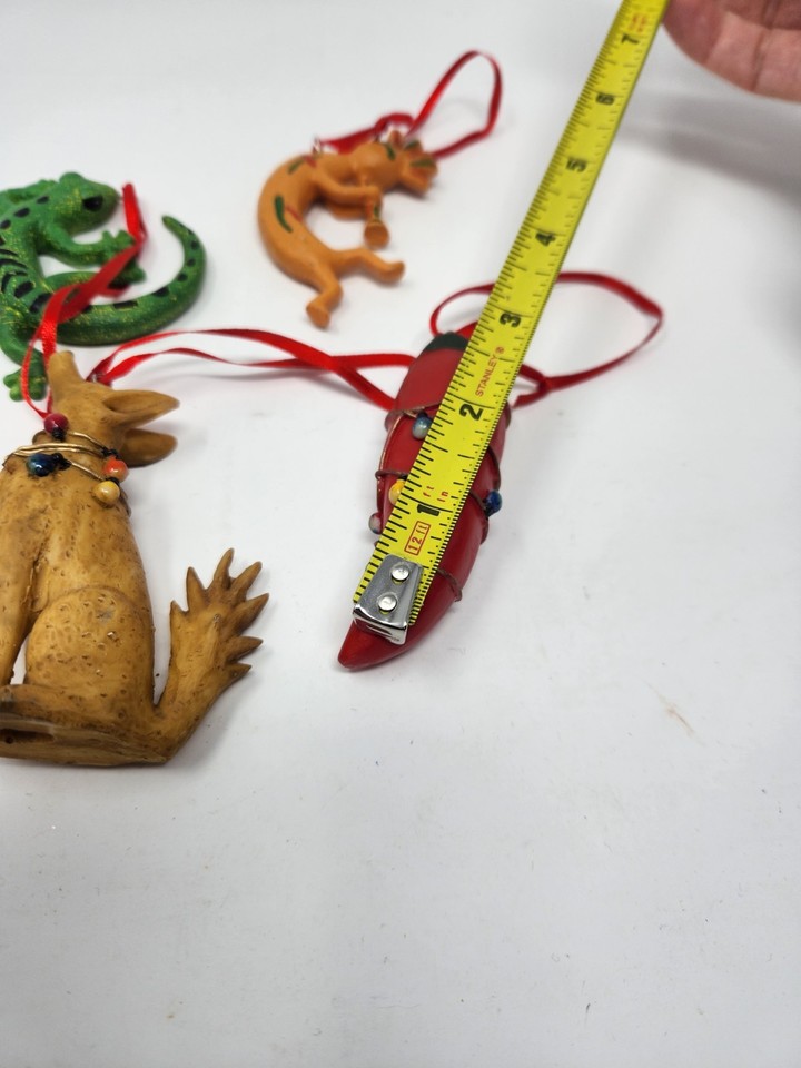 Southwestern Ornament Lot Cactus Kokopelli Coyote Red Pepper Lizard ...