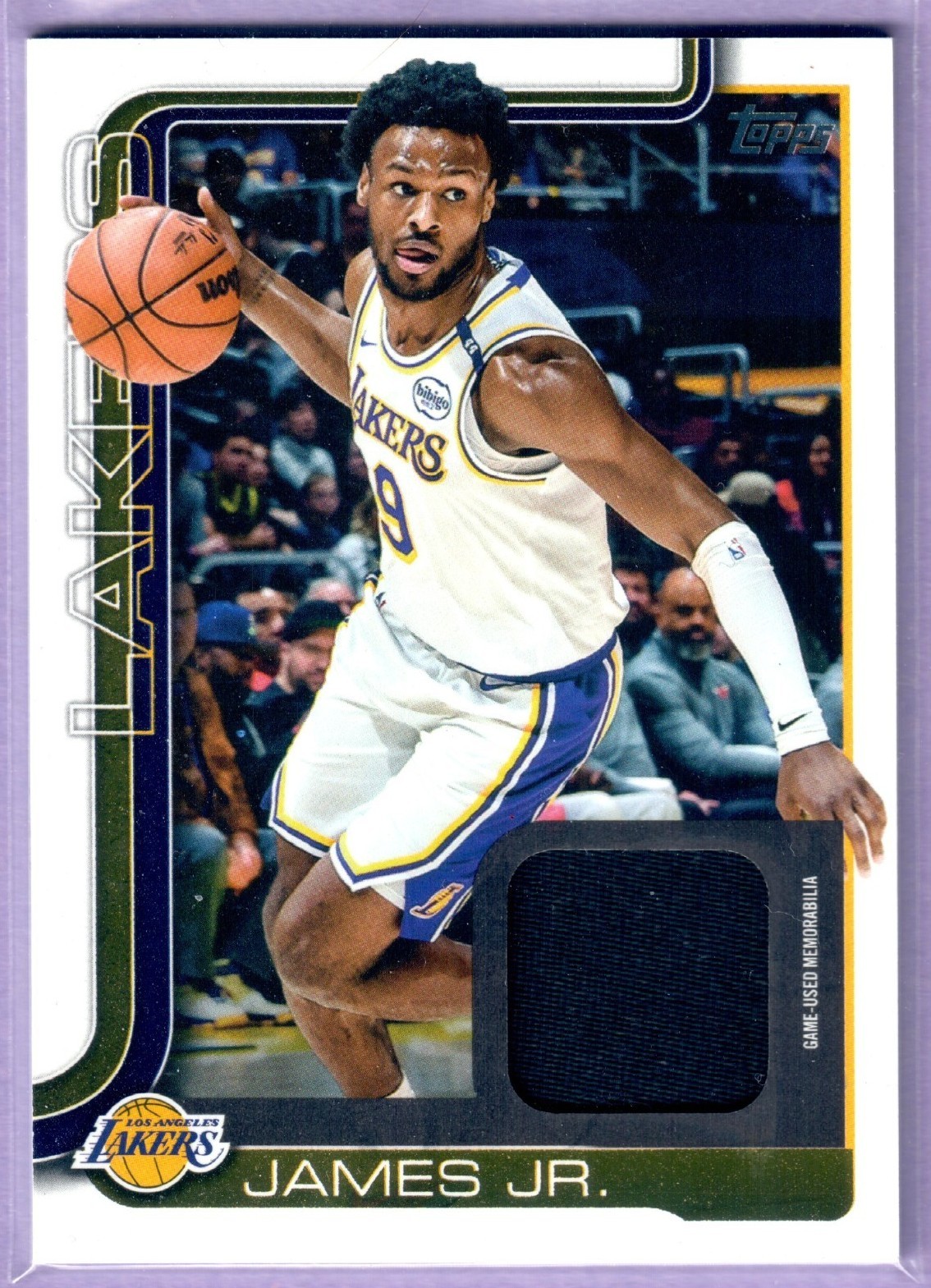 2025-26 Topps - Flagship Real One Relics Bronny James #FRO-BJJ (MEM ...