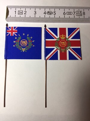 761) 2x 28mm British Napoleonic Flags Waterloo 1815 KGL King’s German ...