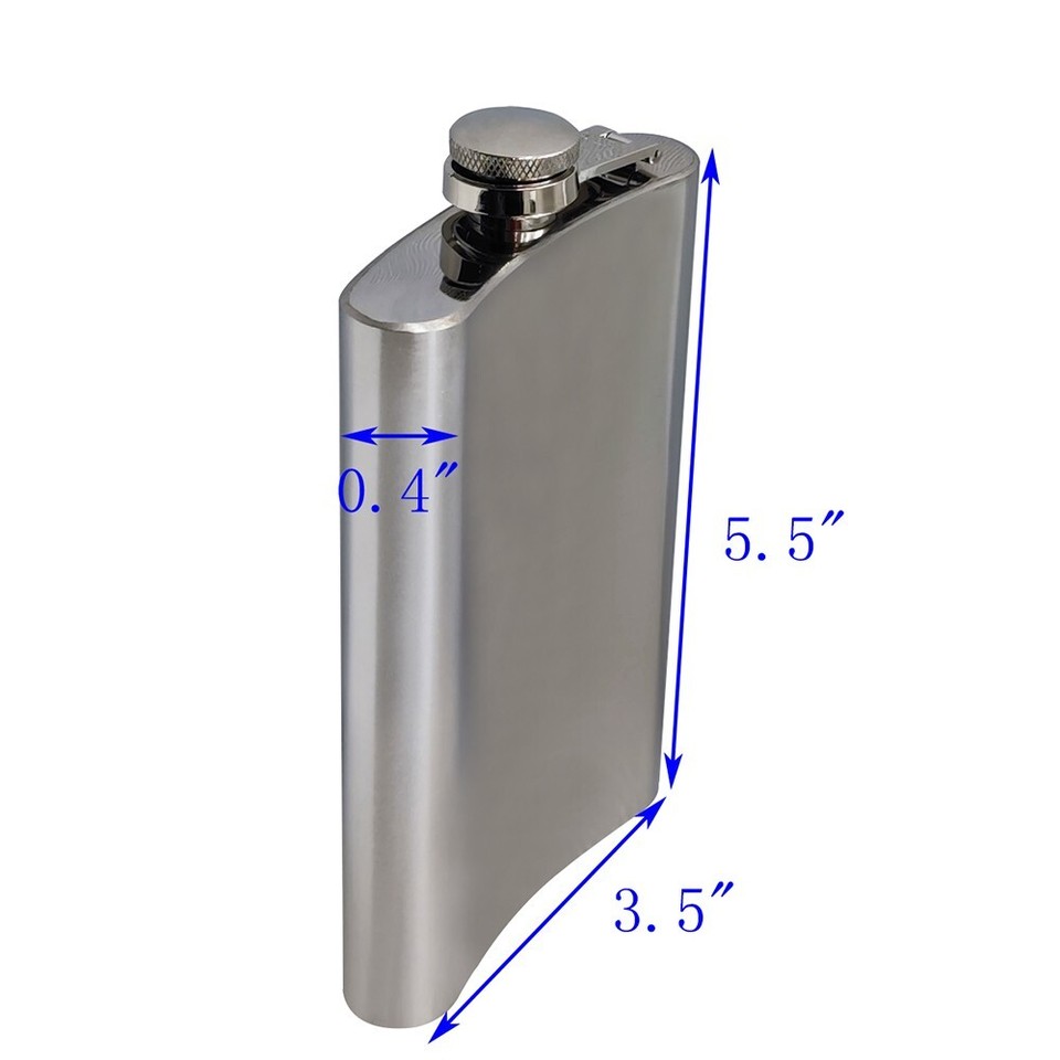 Portable Alcohol Pocket Flask Stainless Steel Wine Jug 10oz with ...