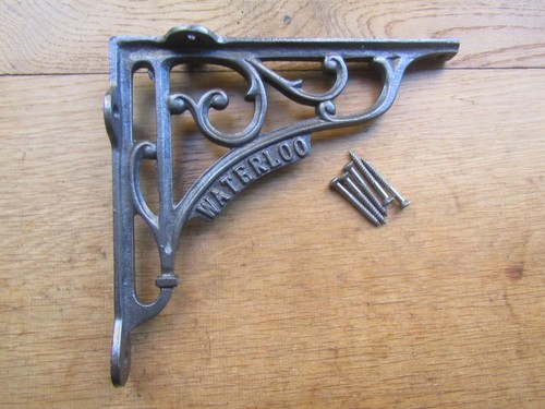 Iron shelf bracket Cast iron Rustic Vintage old style Shelf Support ...