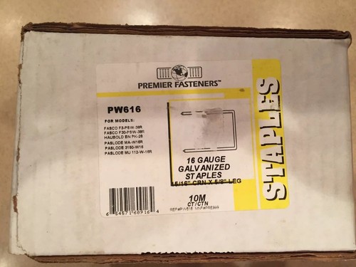 Premier Fasteners 16 Guage Galvanized Staples PW616. New Old Stock | eBay