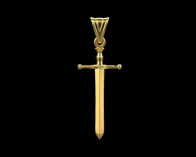 Gold Sword Pendant