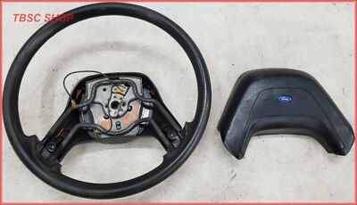 1989 90 91 1992 Ford Ranger Steering Wheel Black Rubber with Horn Pad ...