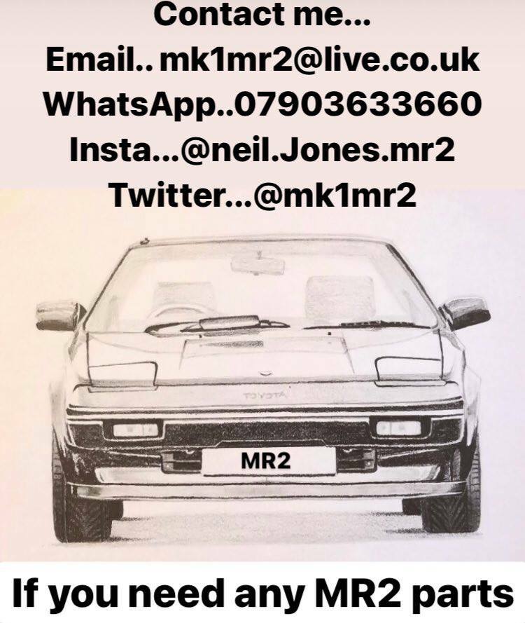 TOYOTA MR2 MK1 ‘TOYOTA MR2’ Boot Lid Decal / Sticker In Silver For A ...