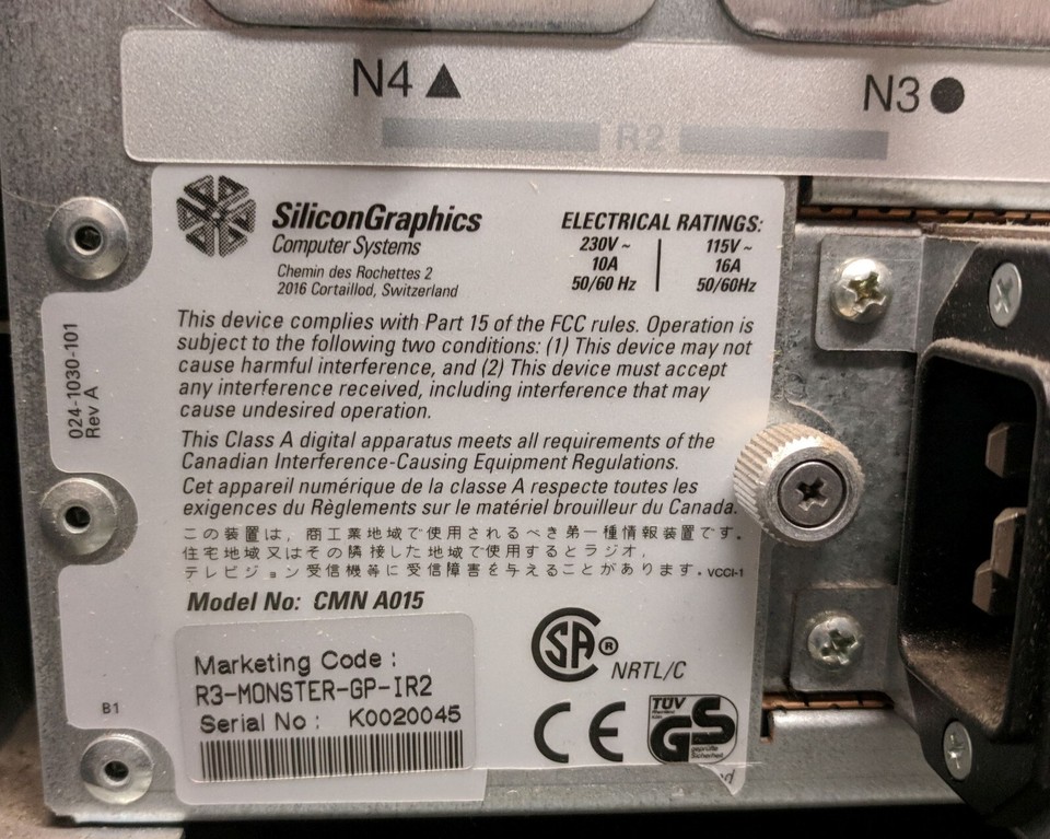 Silicon Graphics SGI Onyx2 / Origin 2000 Server & Rack Assembly #2 ...