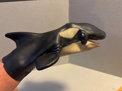 Vintage 1993 Mask Illusions Latex rubber Hand Puppet ORCA KILLER WHALE ...