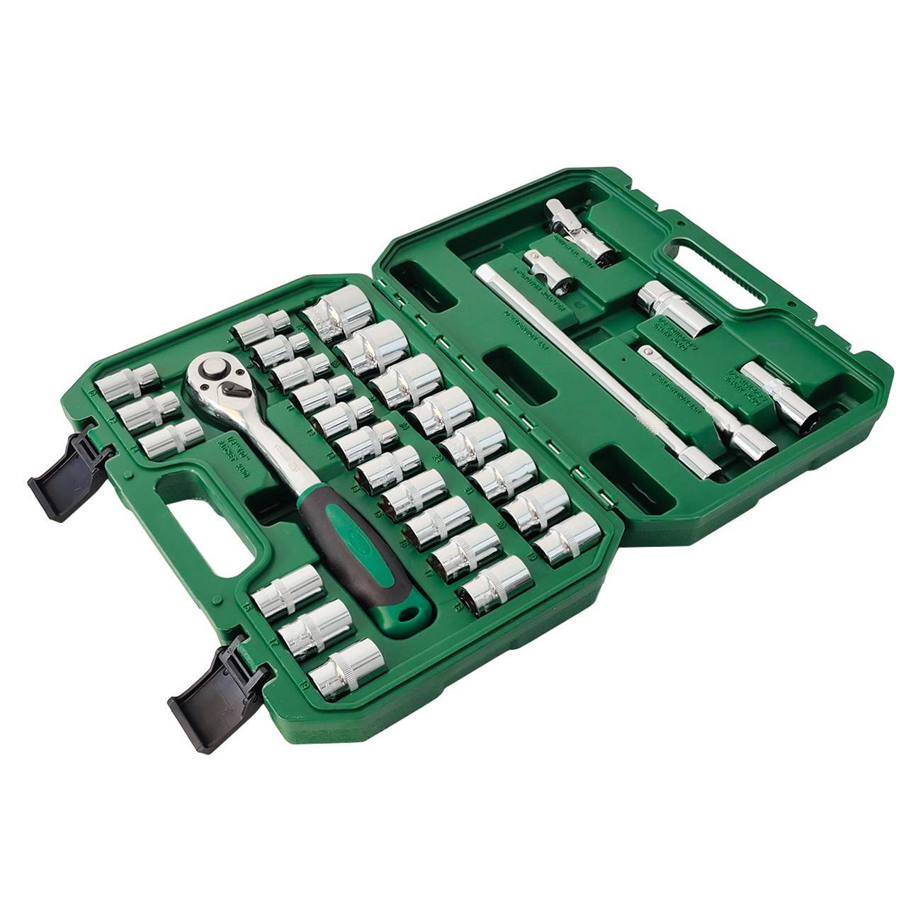 1/2" Drive Socket Set Metric 8-32mmm Sockets 1/2-Inch Ratchet Extension ...