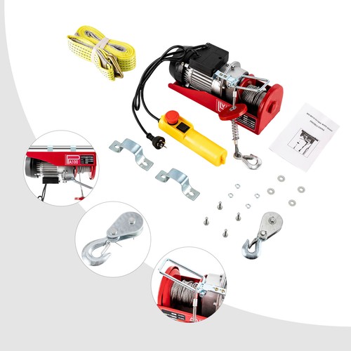 50/100KG Electric Hoist Winch Rope Remote Chain Lifting Tool Cable 12M ...