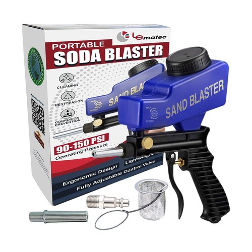 LE LEMATEC Soda Blaster/Sand Blaster Gun Kit for Air Compressor ...