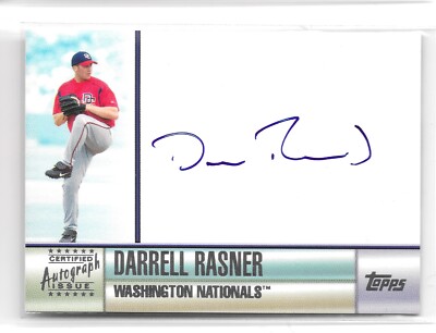 DARRELL RASNER 2006 TOPPS ROOKIE AUTO (RC) #TA-DR WASHINGTON NATIONAL ...