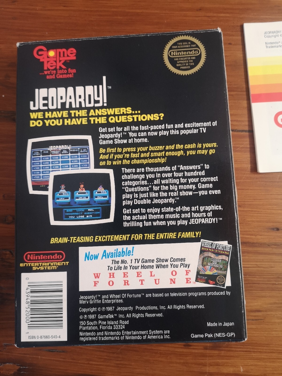 4 LOT NES games Legends of the Diamond Tecmo Bowl Jeopardy Super Mario ...
