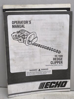 Genuine Echo Hedge Clipper Operators Manual HC-1500 Old Used | eBay UK