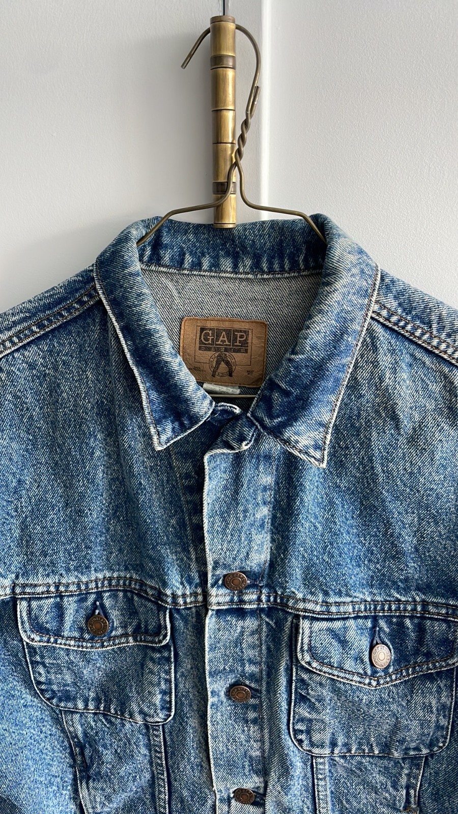Vintage Yellow Label GAP Denim Jacket Size Large - Gem