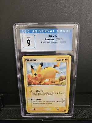 CGC Mint 9 Pikachu Pokemon EX 2007 Power Keepers 57/108 | eBay