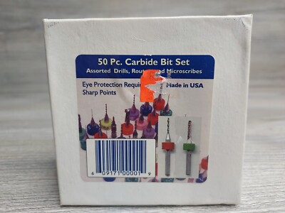 50 Pc Carbide Bit Set, Assorted Drills, Routers, and Microscribes ...