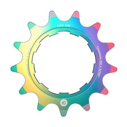 BOX Hex Lab 3/32" CNC Titanium Cog, Rainbow - 13t 785249137426| eBay
