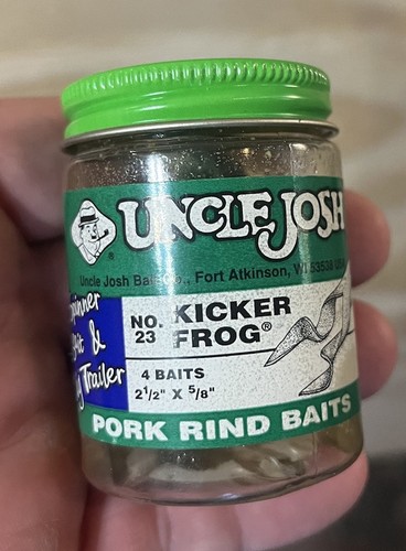 Uncle Josh Pork Kicker Frog #23 - Plastic Jar. Green | eBay