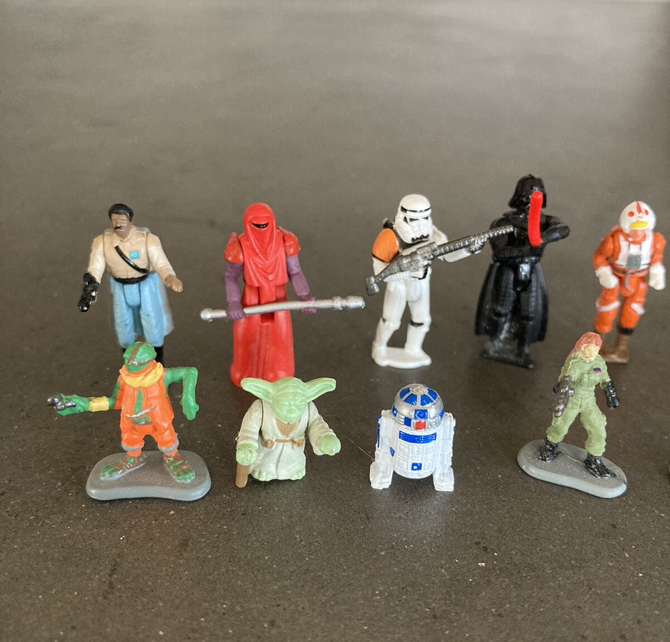 Star Wars Micro Machine Figurines Yoda Darth Vader R2D2 | eBay