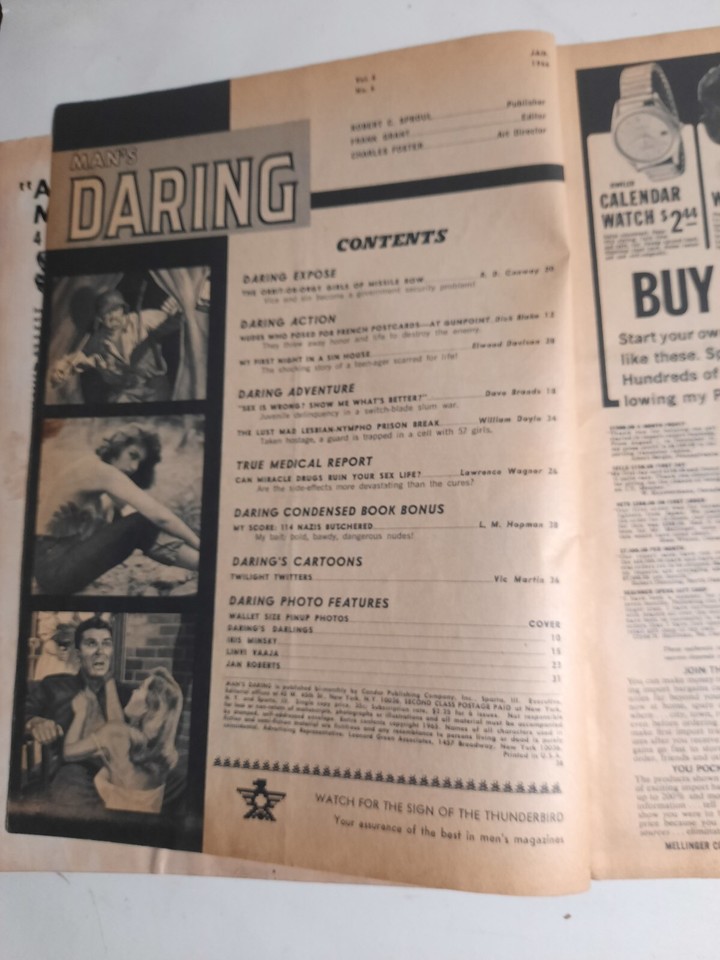 Man's Daring Magazine January 1966 | eBay