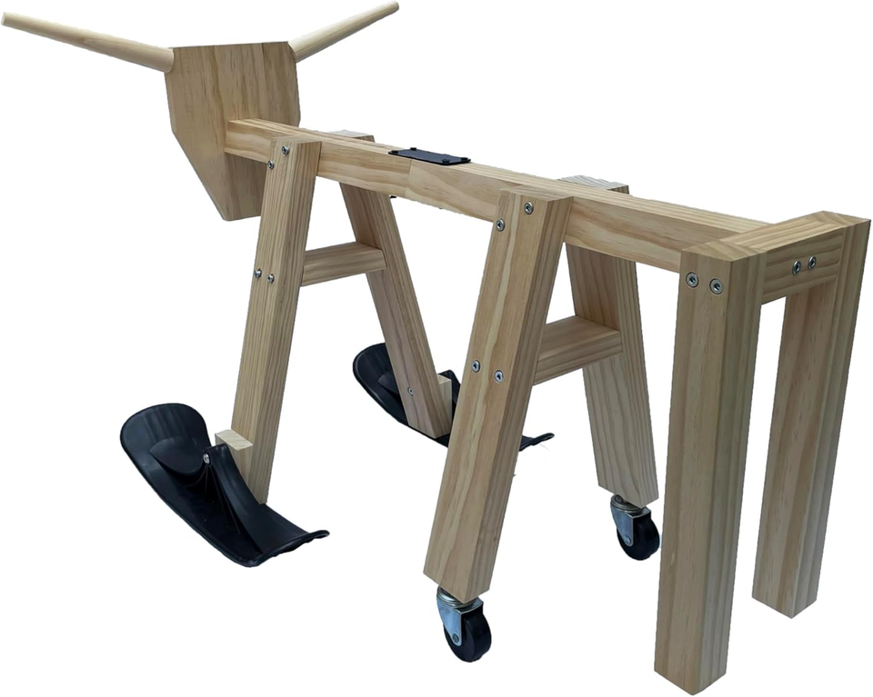 Sliding Wooden Steer Calf Roping Dummy Head Cattle Wood Frame for ...