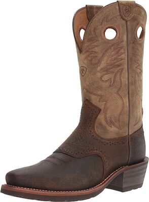 Ariat Men's Heritage Roughstock Western Cowboy Boot, Earth/Brown Bomber ...