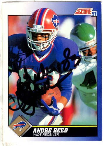 Autographed ANDRE REED 1991 Score Football Card #53 | eBay