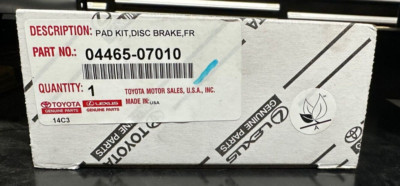LEXUS/TOYOTA FRONT BRAKE PADS 04465-07010 | eBay