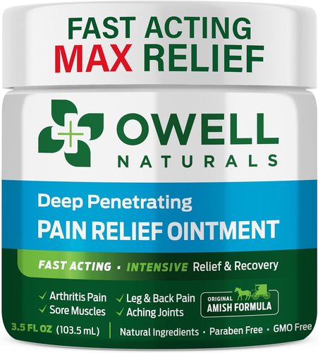 Pain Relief Ointment 3.5 Oz, Long-Lasting Soothing Balm, Oil Based Fast ...