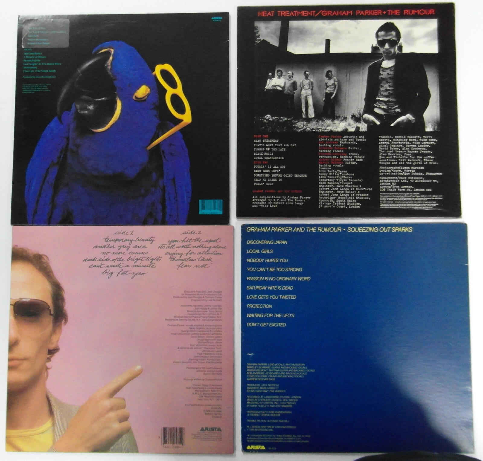 GRAHAM PARKER Lot of 4 LP's & 12" Single The Pink Parker a7959 | eBay