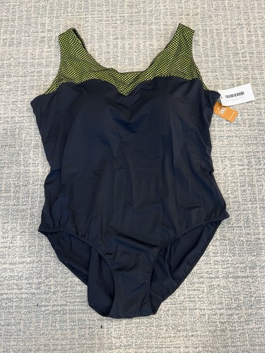 NWT Juno Active Plus Size One Piece Swimwear Size 3X Aqua Chic Tank ...