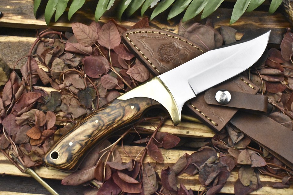Ashen Edge Hand Crafted Hunting Skinner Knife ATS-34 Steel Hard Wood ...