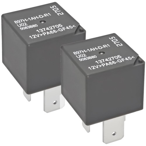 Relay 897H-1AH-D-R1 U02 13742705 (Pack of 2), 12V 4Pins Plug in High ...