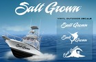 Salt Grown Brand Logo window decal saltwater fishing sticker life beach ...