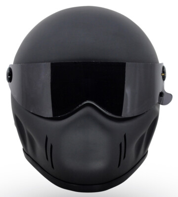 Matrix ALPHA Black Streetfighter Motorcycle helmet Simpson Bandit Style ...