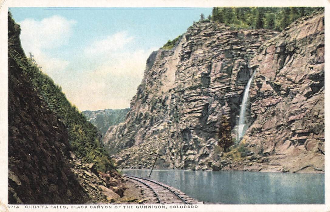 Postcard Chipeta Falls Black Canyon Gunnison Colorado Detroit ...