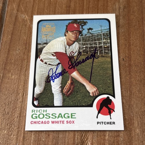 2001 TOPPS ARCHIVES RICH GOOSE GOSSAGE AUTOGRAPH AUTO CHICAGO WHITE SOX ...
