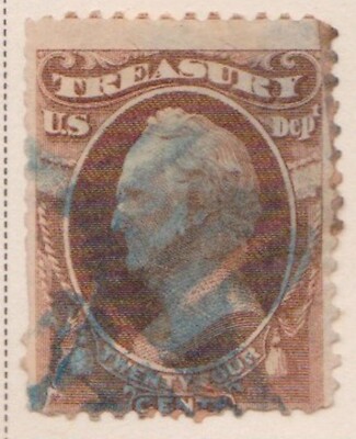 (F206-35) 1873 United States 24c brown treasury department stamp (AJ ...